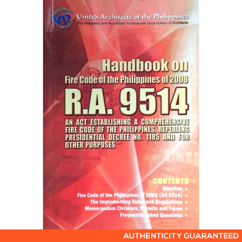 ORIGINAL - Handbook on Fire Code of the Philippines of 2008 RA 9514 ...