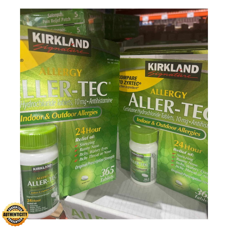 Kirkland Signature Aller-Tec Cetirizine HCL 10 mg/Antihistamine Tablets ...