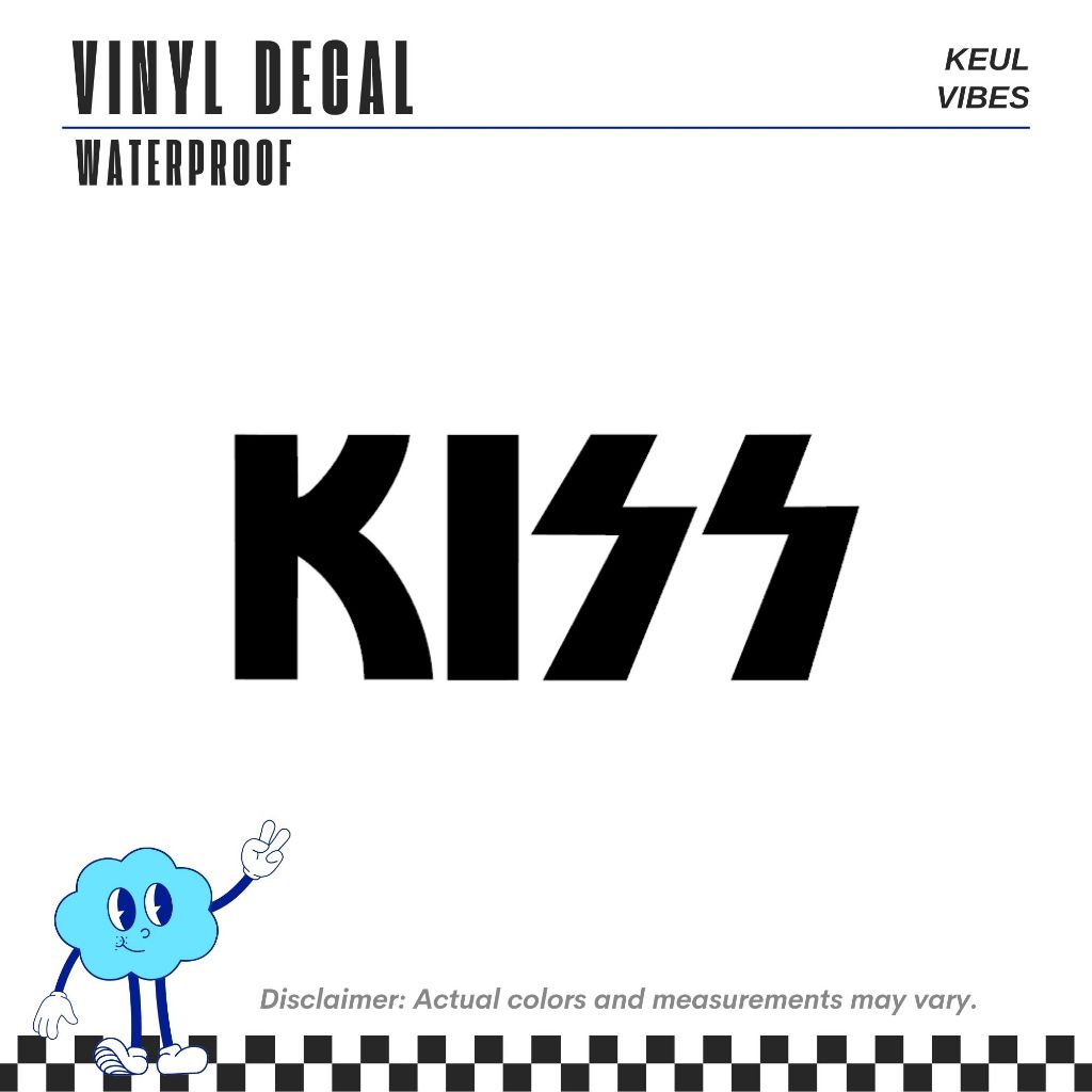 Kiss Rock Band Vinyl Decals Brand Laptop Motor Bike Car Tumbler Sticker Waterproof Shopee