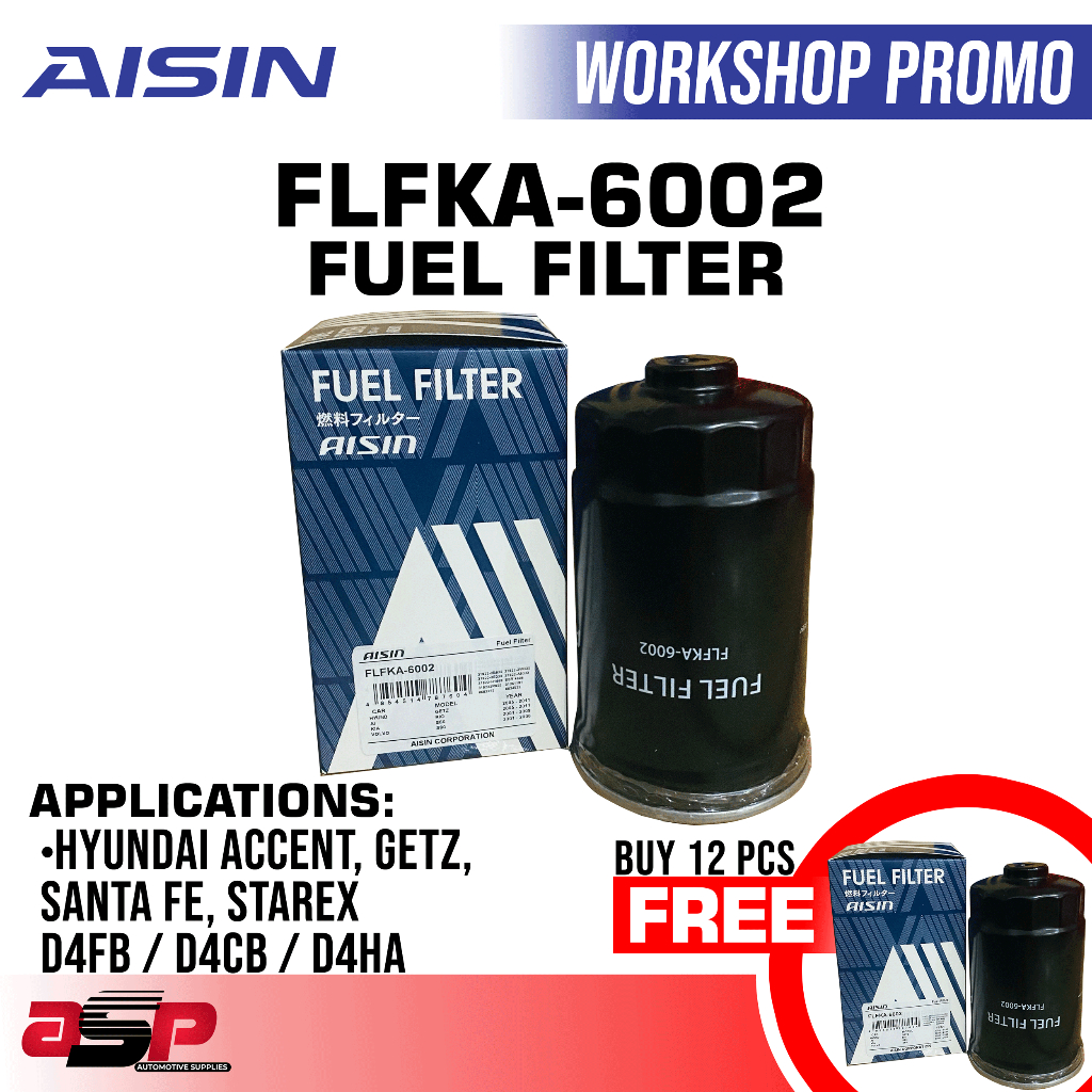 AISIN Fuel Filter for Hyundai, Getz, Santa Fe, Starex D4FB/D4CB/D4HA ...