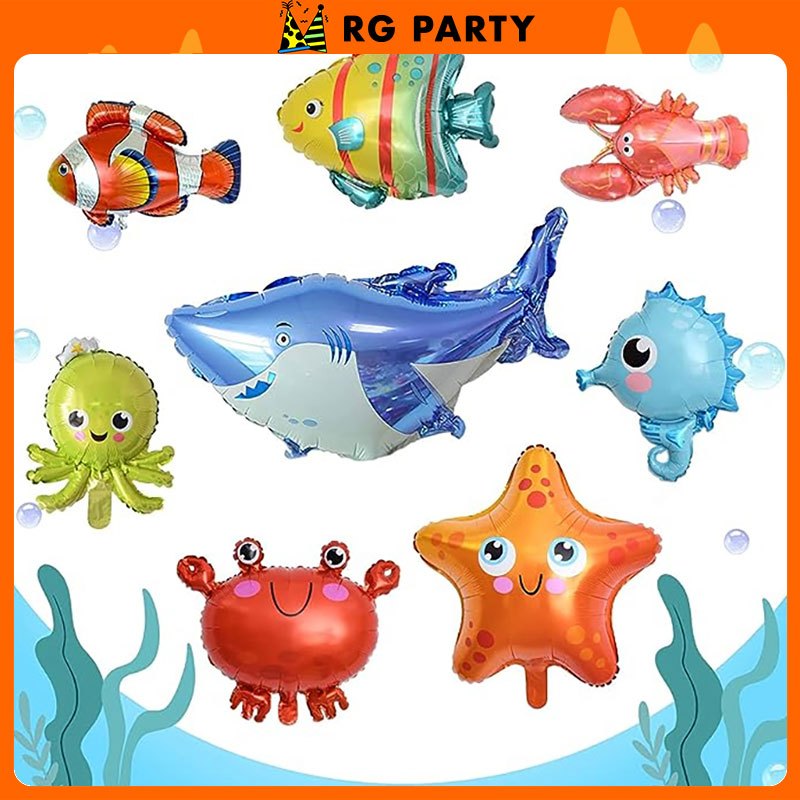 Sea Animal Balloons Whale Dolphin Octopus Balloon Ocean World Theme ...