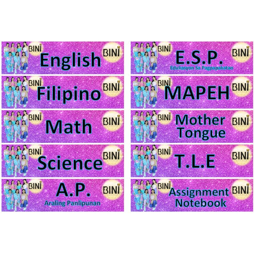 BINI NOTEBOOK STICKER LABEL PHOTO STICKER GLOSSY 90GSM | Shopee Philippines