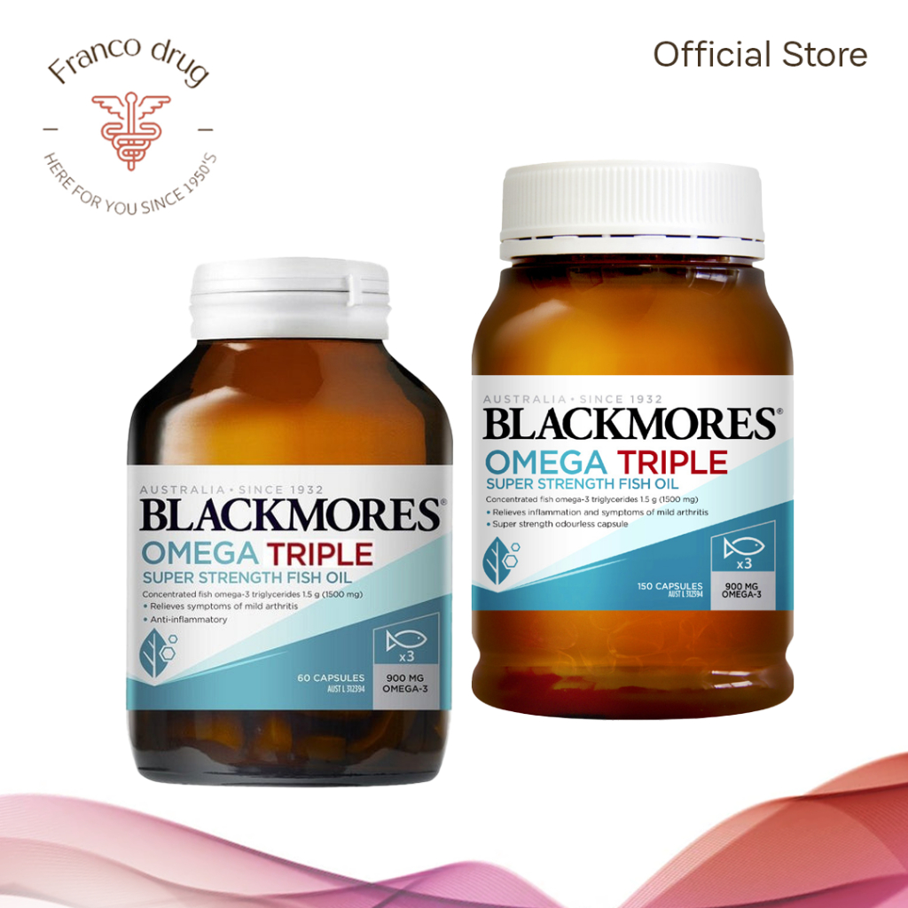Blackmores Omega Triple Super Strength Fish Oil - 60's and 150's | Shopee Philippines