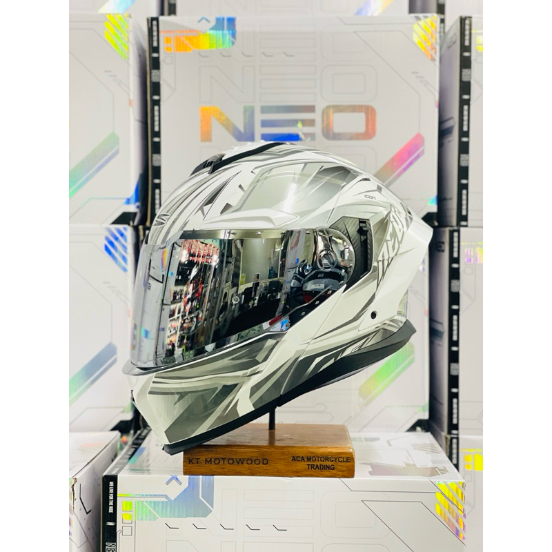 NEO ICON GD S1 Parallax Modular Dual Visor Helmet with Spare Visor ...