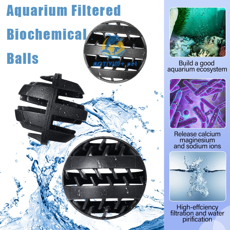 Aquarium Bio Balls Black Biological Filter Media Media With Foam ...