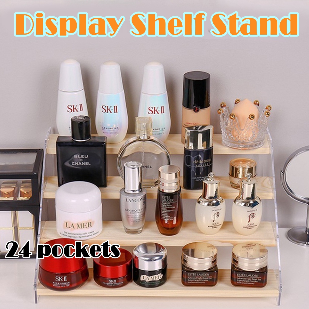 Clear Step Doll Display Shelf Stand,Acrylic Display Shelves Wood ...