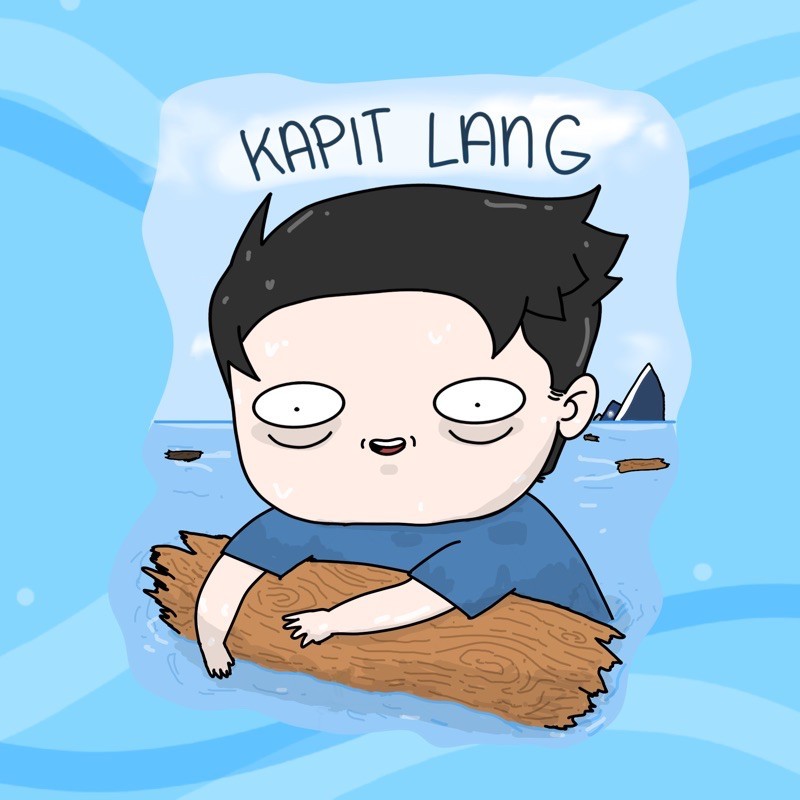 SSKAIT Boy Waterproof funny mood die cut sticker - Kapit lang | Shopee ...