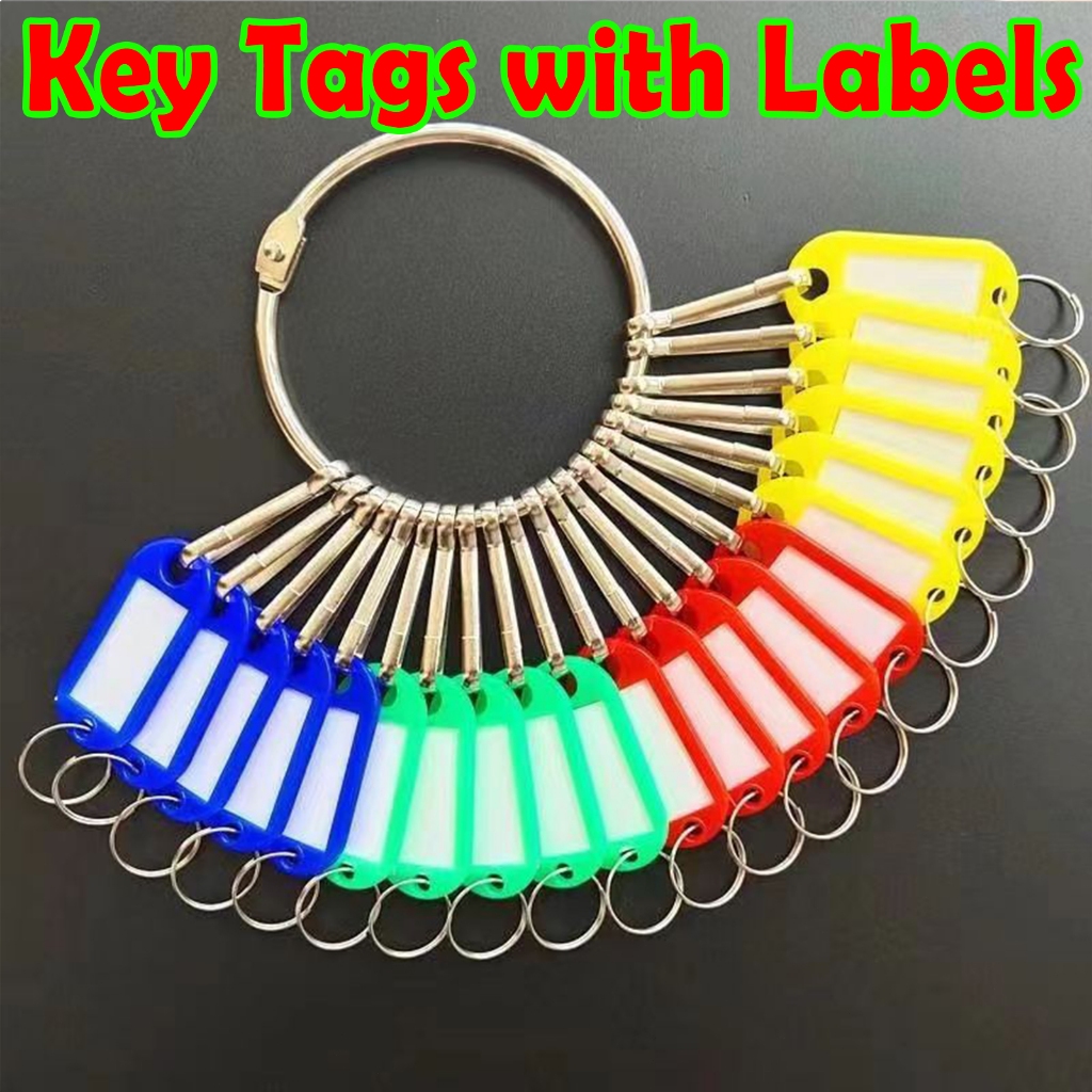 Key Rings with 10/20/30/40 Labels, Key Tags With Number Plates, Metal ...