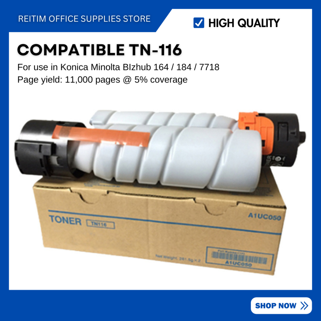 RTS Compatible TN116 TN 116 TN-116 Develop Ineo Bizhub Toner Cartridge | Shopee Philippines