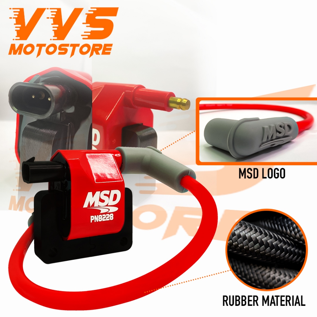 MSD E-core Racing Ignition Coil Universal Blaster Coil SparkPlug Cap ...