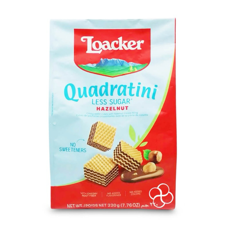 Loacker Less Sugar Hazelnut Wafer 220g | Shopee Philippines