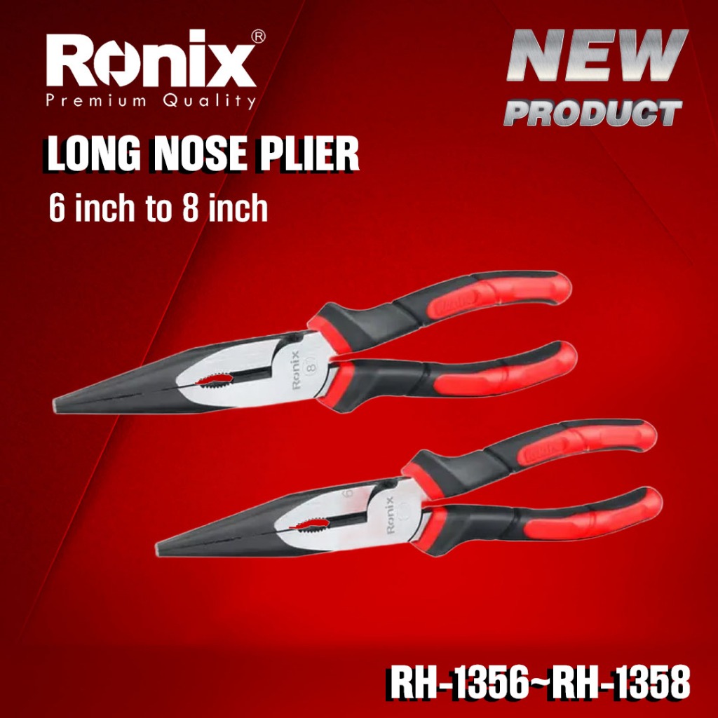 Ronix RH-1356 (6-inch) & RH-1358 (8-inch) Long Nose Pliers | High ...