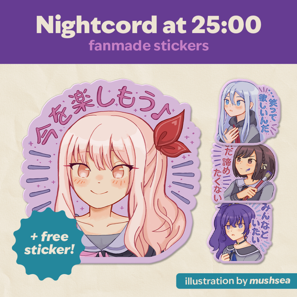 Nightcord at 25:00 Waterproof Stickers (Project Sekai / Hatsune Miku ...