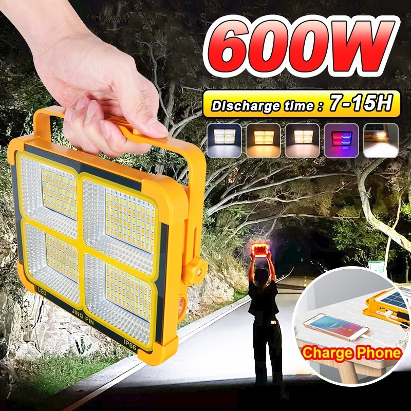 Solar Emergency Light 600WSolar Flashlight Rechargeable Waterproof ...