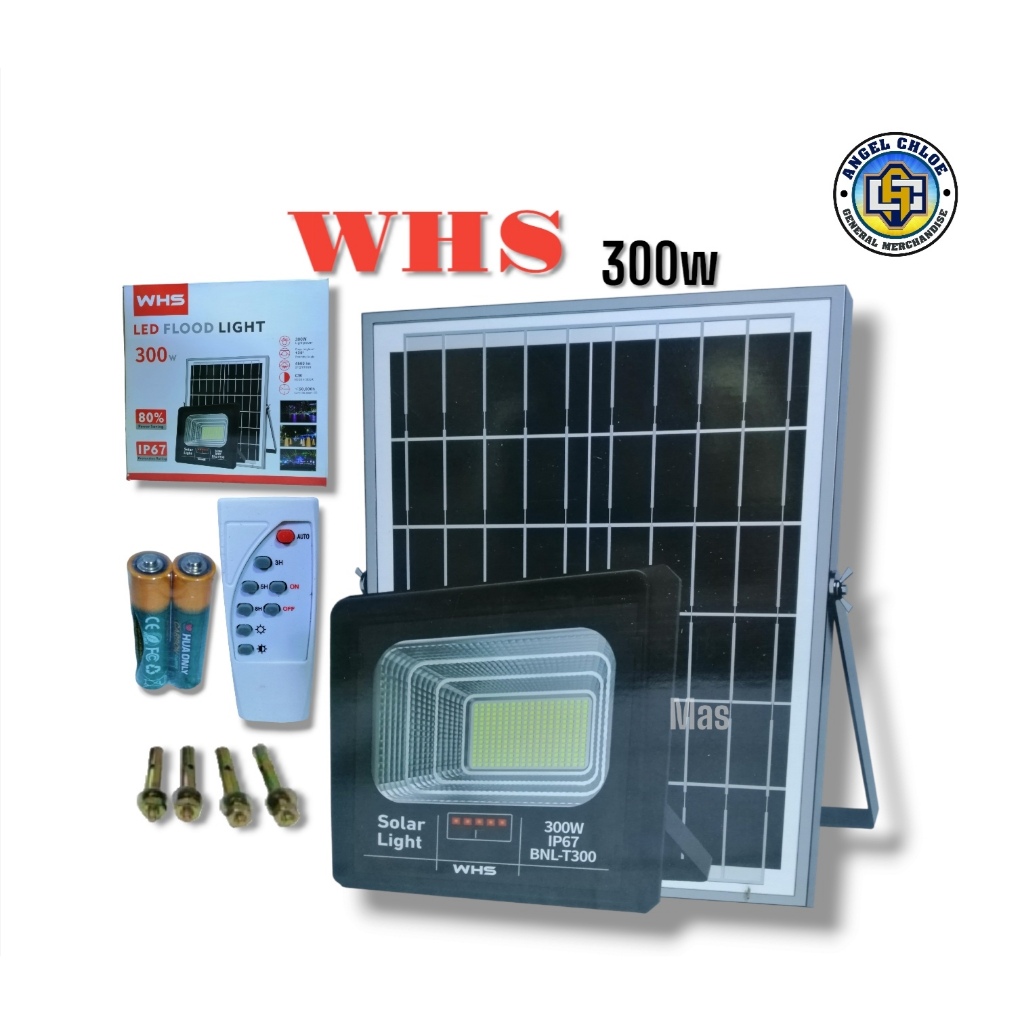 WHS BNL T-300 Solar Flood Light 300watts IP67 with remote control ...