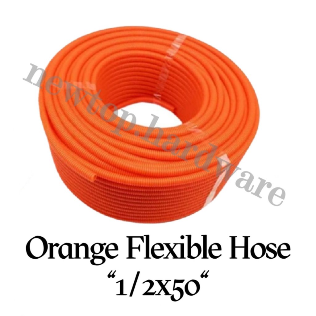 Orange Flexible Hose 1/2x50 Electronic bending | Shopee Philippines