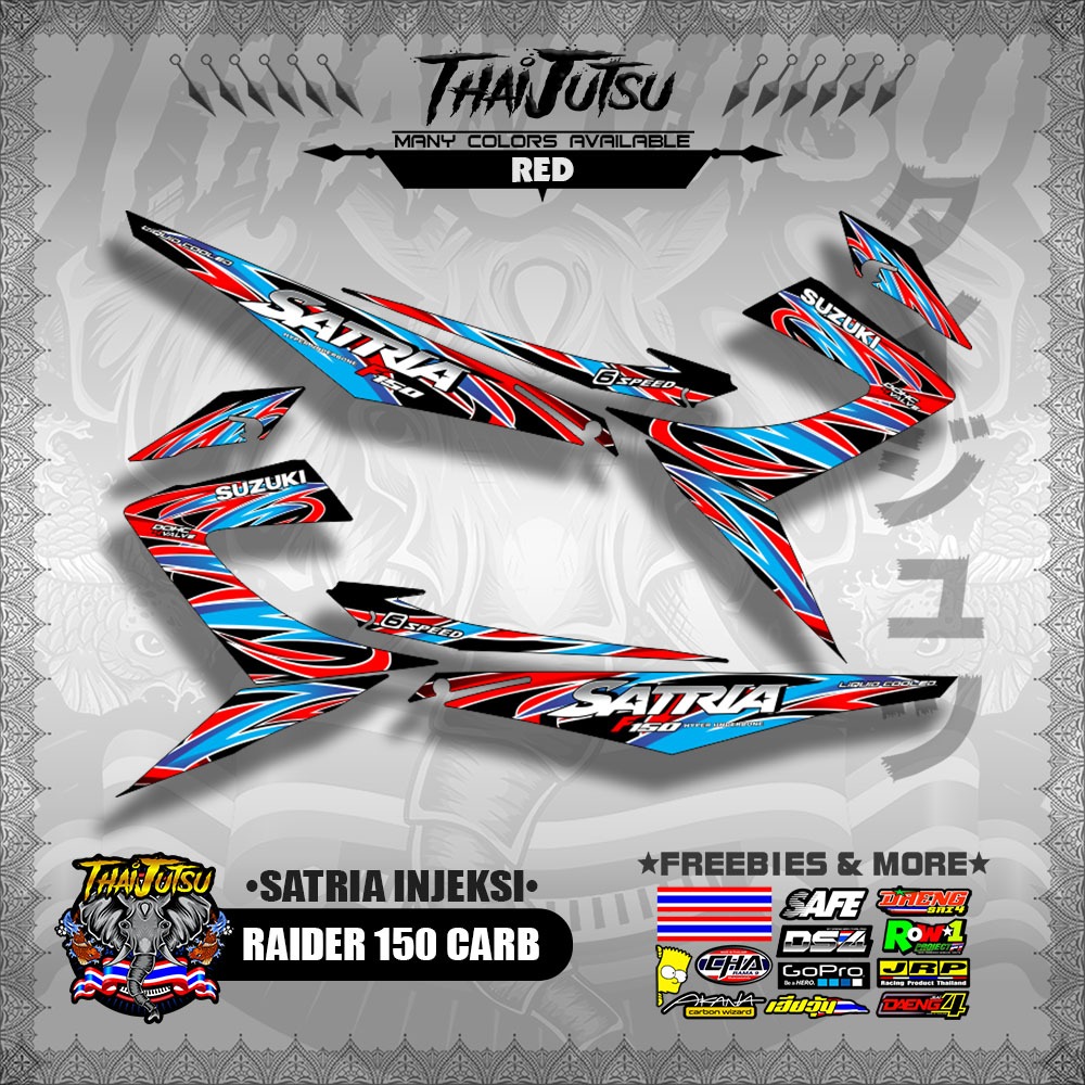 RAIDER 150 CARB DECALS ( SATRIA INJEKSI )【ThaijutsuStickers】 | Shopee ...
