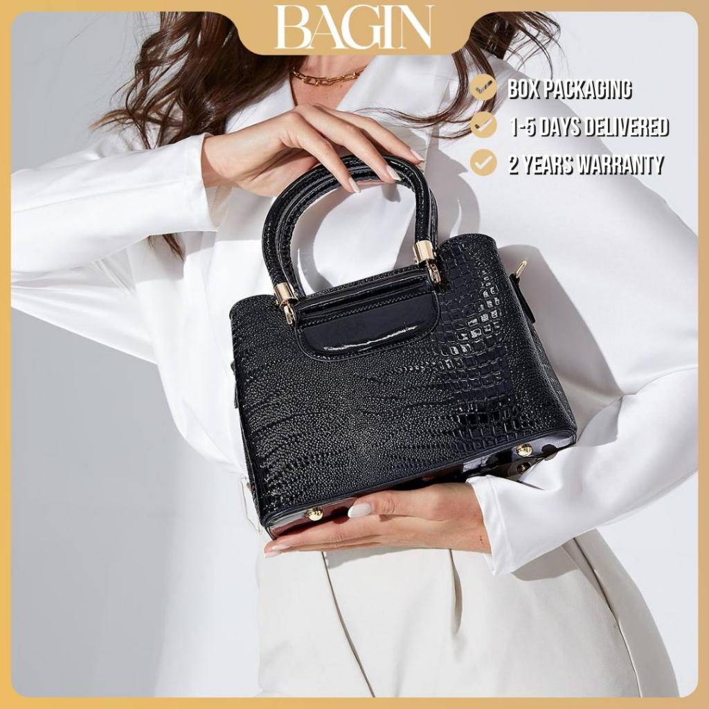 【Bagin-PH21】COD Croc-Embossed Leather Women's Crossbody Bag with ...