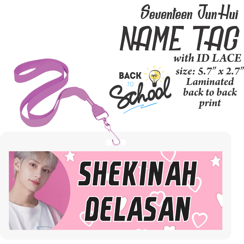 CUSTOMER REQUEST Name Tag Personalized Back to Back Laminated with ID ...