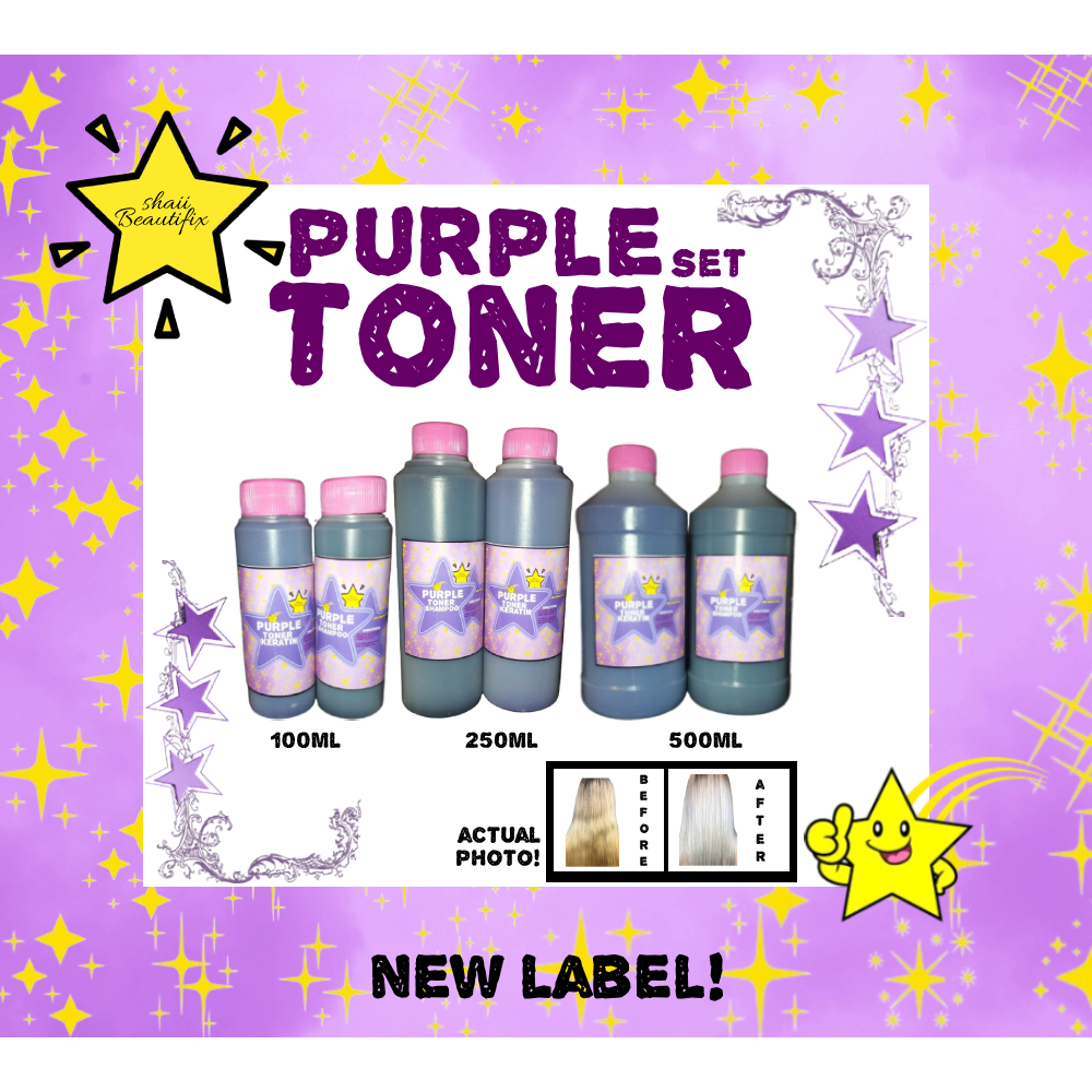 PURPLE HAIR TONER SET (shampoo&conditioner) ANTI-BRASSY ...