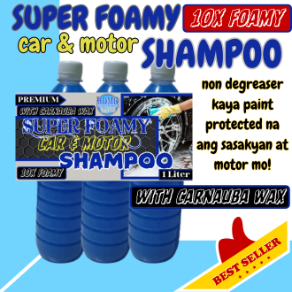 Super Foamy CAR & MOTOR SHAMPOO 1Liter & 500ml | Shopee Philippines