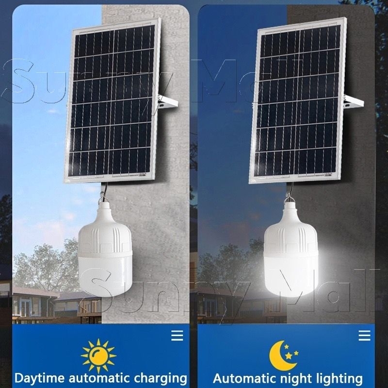 Fuji LED Solar Light Bulb 100W 200W 300W 600W USB/Solar Panel Charge ...