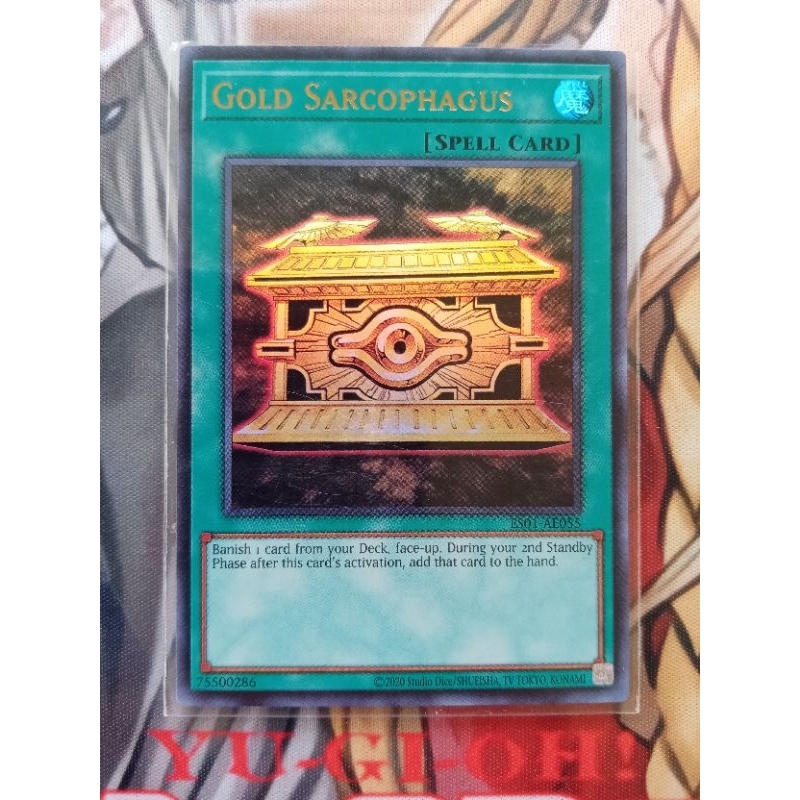 Yugioh OCG Asian English ES01-AE055 Gold Sarcophagus Ultra Rare Card | Shopee Philippines