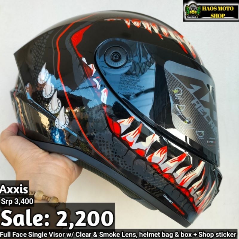 Sec axxis venom full face helmet | Shopee Philippines