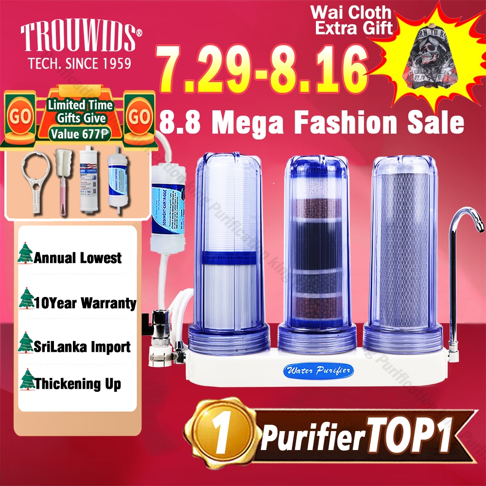 Authentic 7 in 1 Alkaline Water Purifier Leakproof Thicken Water Filter ...