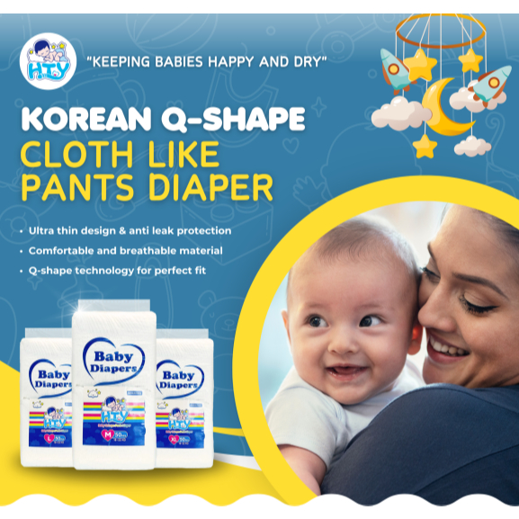 HTY Korean Diapers Q-Shape | Shopee Philippines