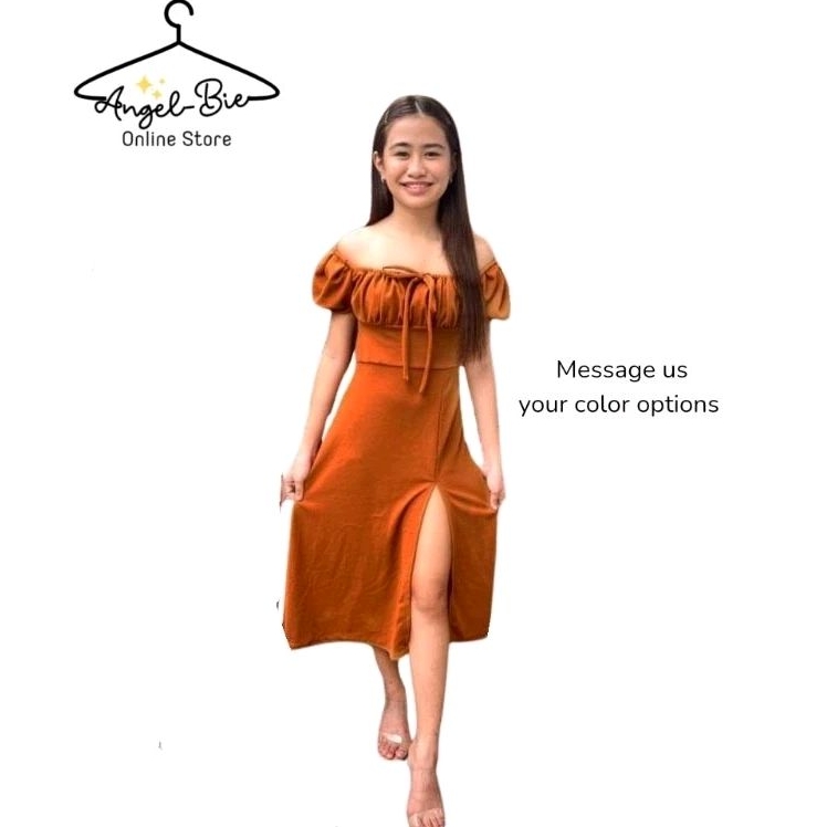Scarlet Plain Slit Dress for Kids and Pre-teens (Can fit 8-15yrs.old ...