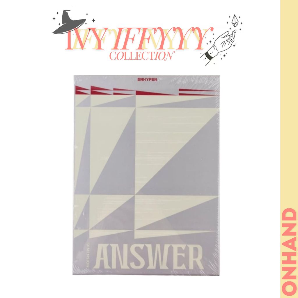 ENHYPEN Album - Dimension : Answer Version Type 1 2 Preorder NO POB ...