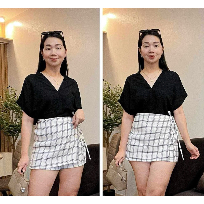 Solen V-Neck Top Full length | Shopee Philippines