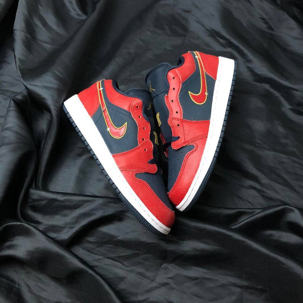 ORIGINAL AJ1 LOW OLYMPICS RED BLACK WOMEN SNEAKERS | FQ7380-400 ...
