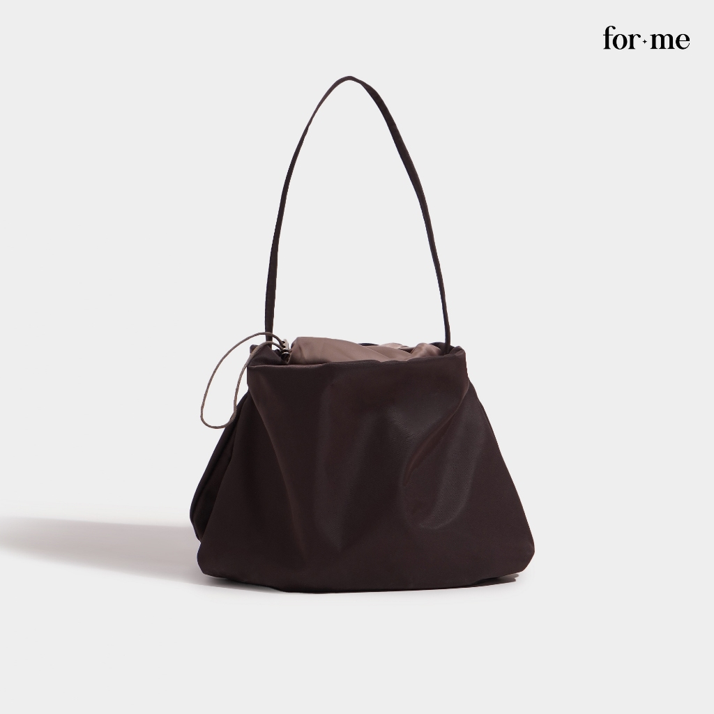 ForMe Two-Toned Nylon Shoulder Bag For Women (Chocolate Brown) | Shopee ...