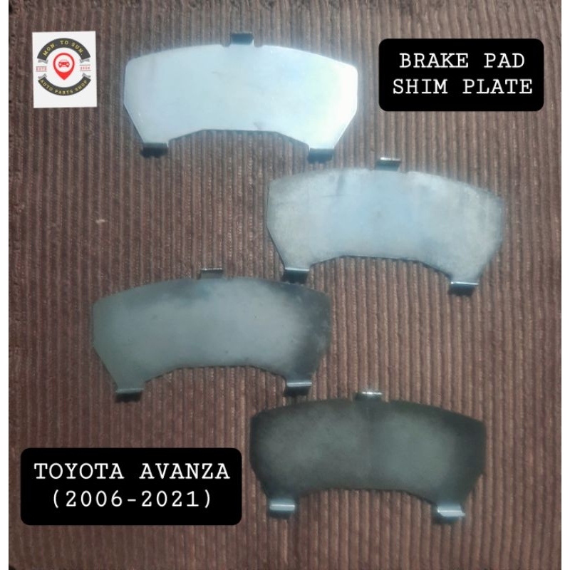 4 Pieces Brake Pad Shim Plate for Toyota Avanza (2006-2021) | Shopee ...
