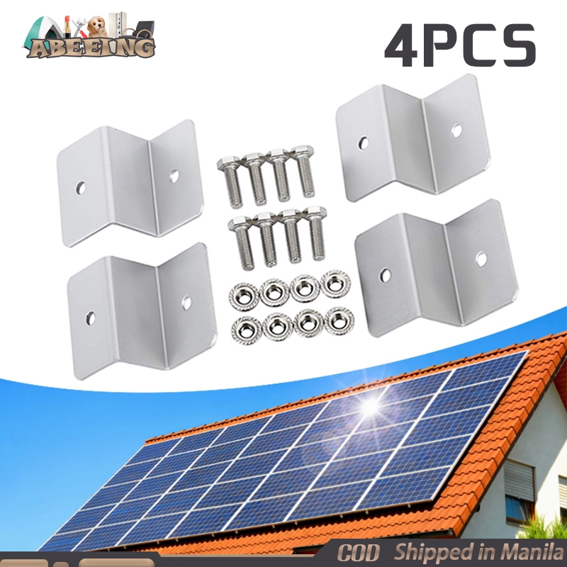 4Pcs Aluminum Solar Panel Mounting Z Brackets With Stainless Bolt ...