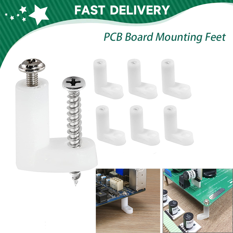 50Pack PCB Board Mounting Feet with Screws Right Angle Metal Corner L ...