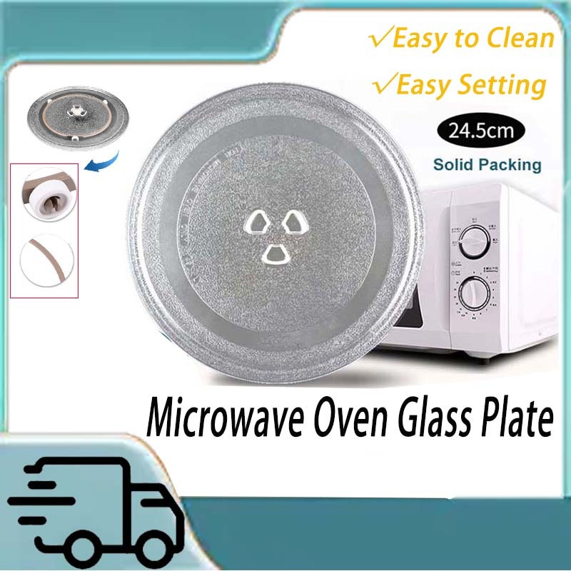 Microwave Oven Glass Plate Turntable Microwave Oven Parts Y Type Flat base Oven 24.5cmTurntable ...