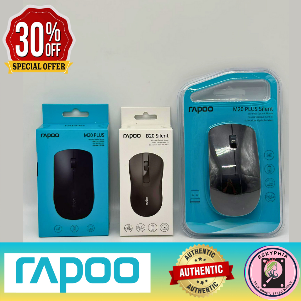 RAPOO M20 Plus Wireless Optical Mouse | Rapoo Wireless Mouse (free ...