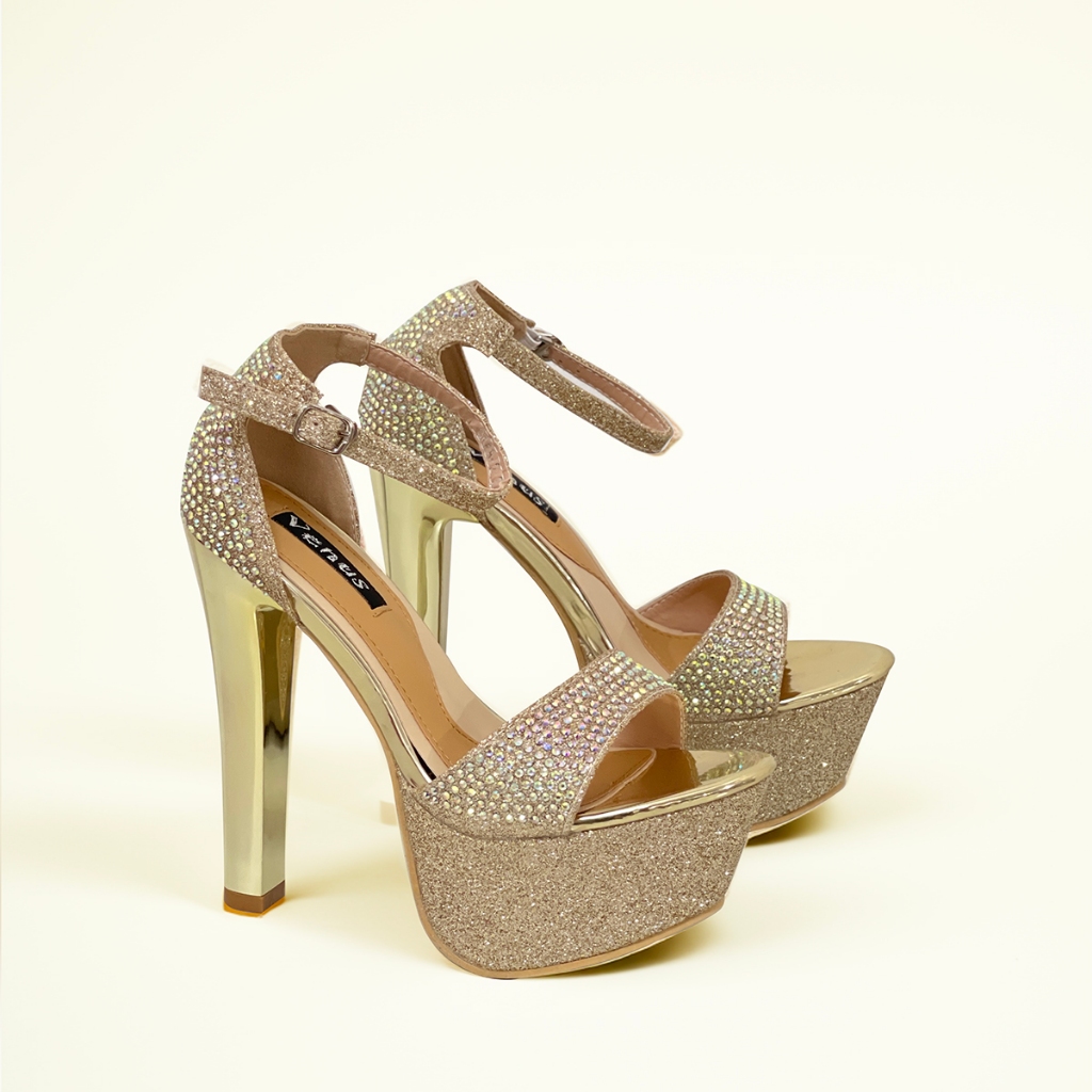 ELEGANT COMFY PAGEANT HIGH HEELS GOLDEN 5.5 INCHES | Shopee Philippines