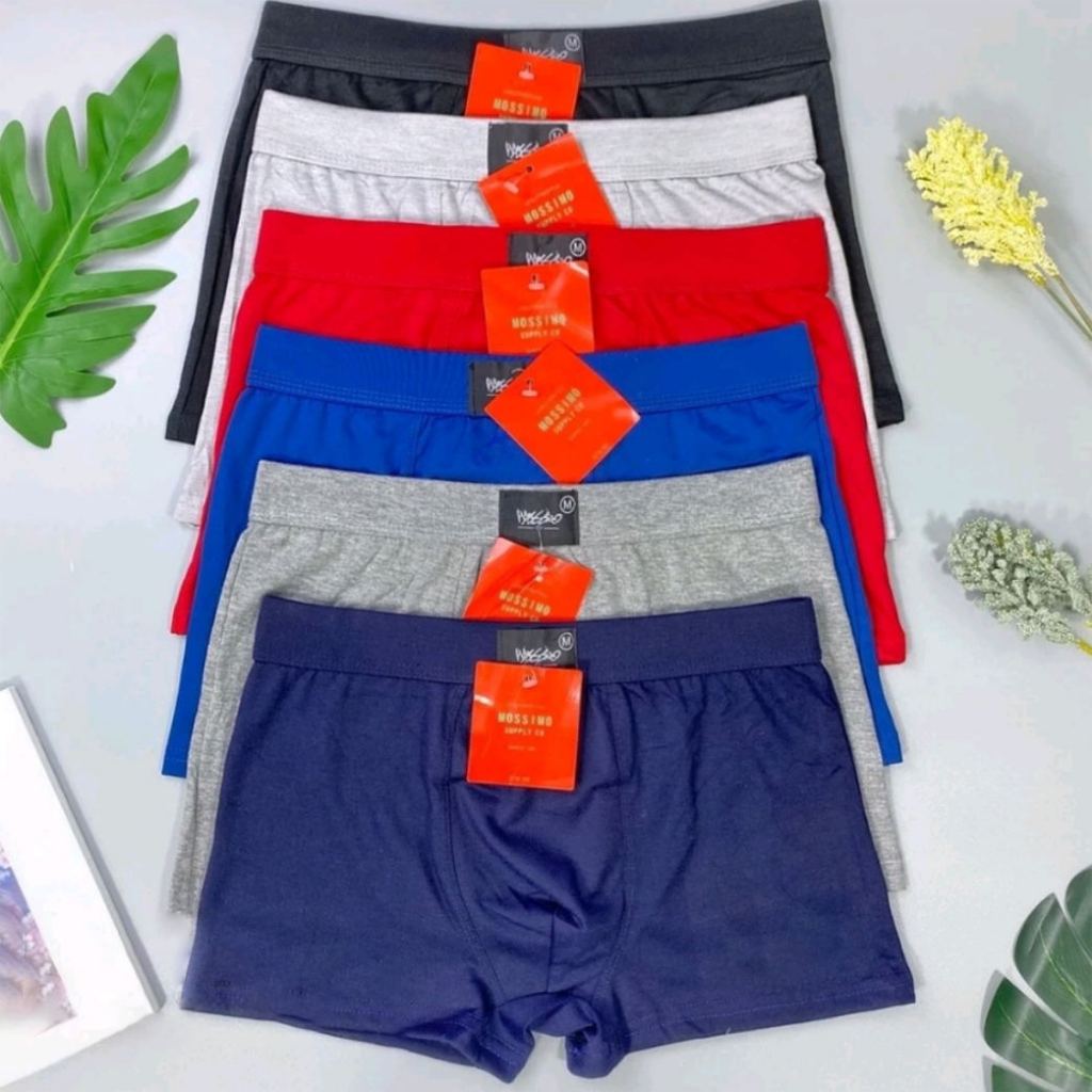 12-6 PCS BOXER PLAIN INSIDE GARTER MENS GOOD QUALITY COD COTTON ADULT ...