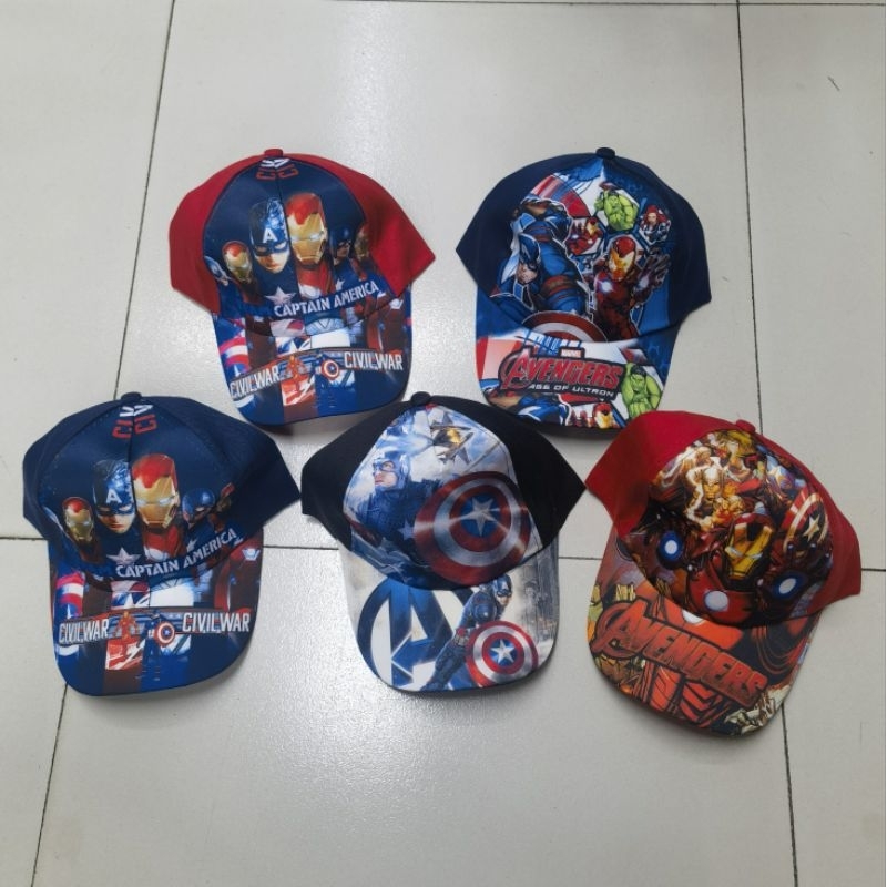 Marvel Avengers Captain America Cartoon Character Caps for Kids ...
