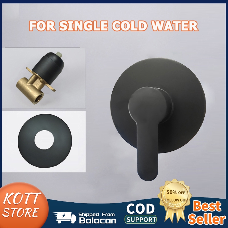 Black Color Wall Mounted Brass Hot and Cold Water Shower Faucet The ...