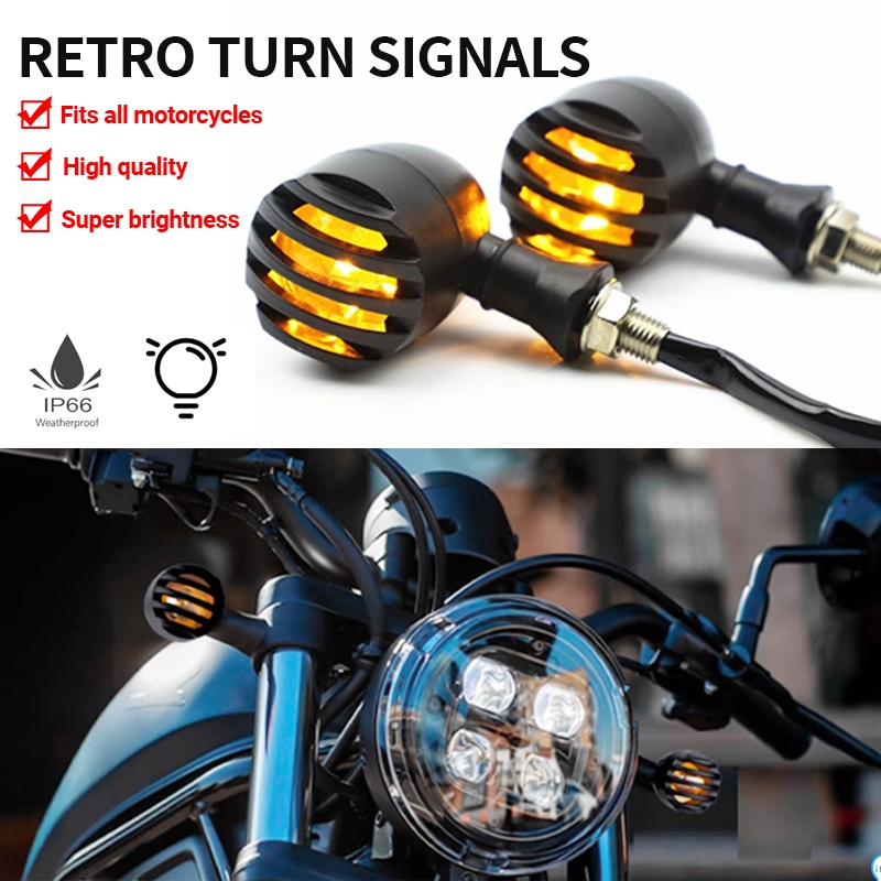 Motorcycle Metal Grille Signal Light Motorcycle Turn Lights Motorbike ...