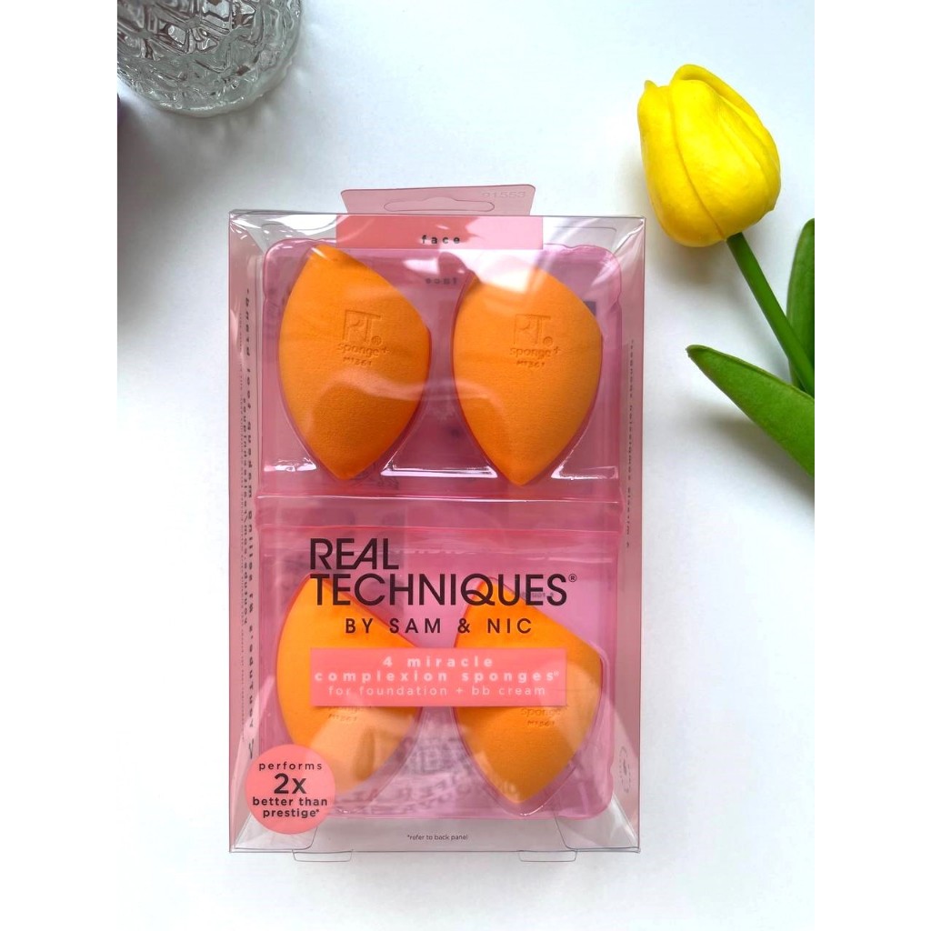 BYS Real Techniques 4 Miracle Complexion Sponges Beauty Sponge For ...