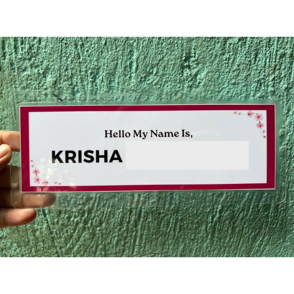 Customized Laminated Nametag/Nameplate for kids Back to School | Shopee ...