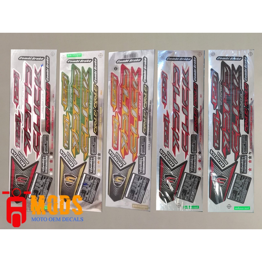 HONDA CLICK V1 125/150 ORIGINAL THAILAND MADE Stock Decal/Sticker ...