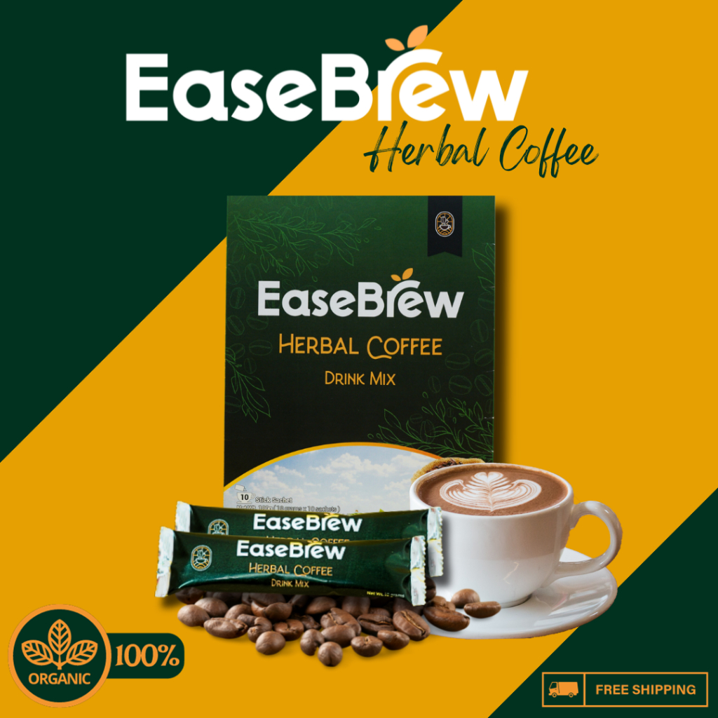 100% Authentic Ease Brew Herbal Coffee Drink Mix (10 sachets) | Shopee ...