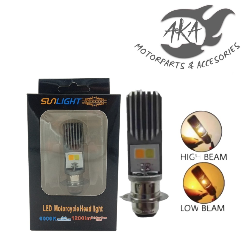 SUNLIGHT T19 HEADLIGHT LED ALL WHITE AND/WHITE/YELLOW | Shopee Philippines